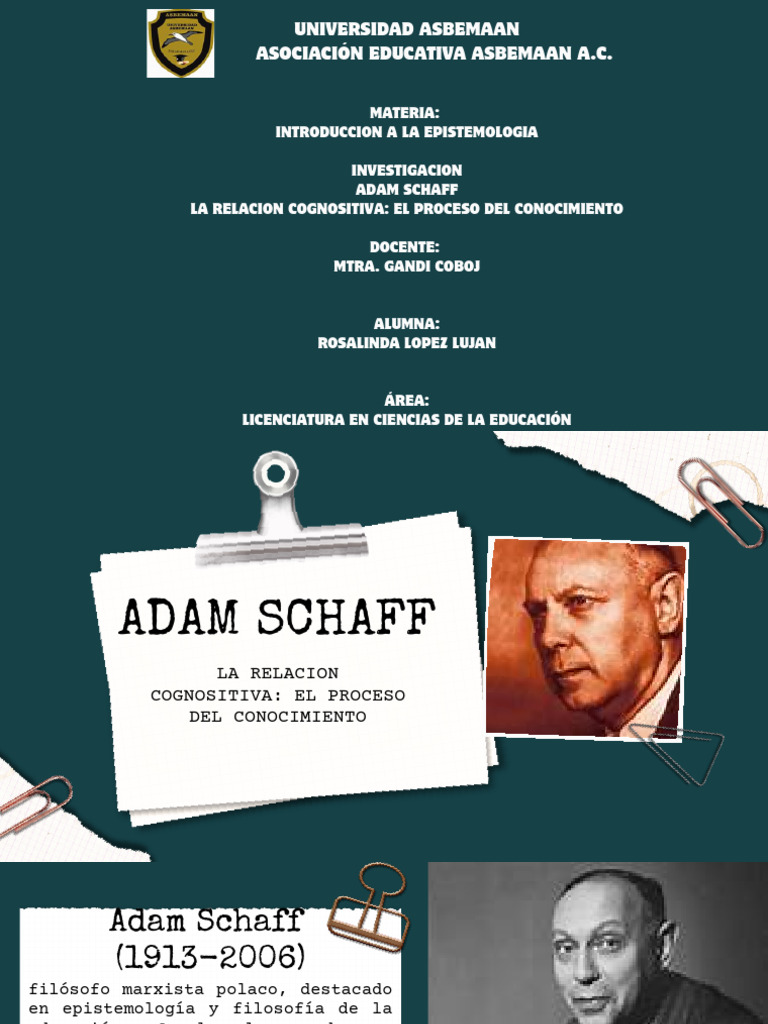 Adam Schaff | PDF | Conocimiento | Cognición