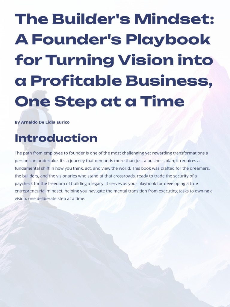 Builder's Mindset for Entrepreneurs | PDF | Entrepreneurship | Mindset