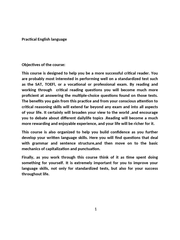 Master Critical Reading Skills | PDF | Subject (Grammar) | Pronoun