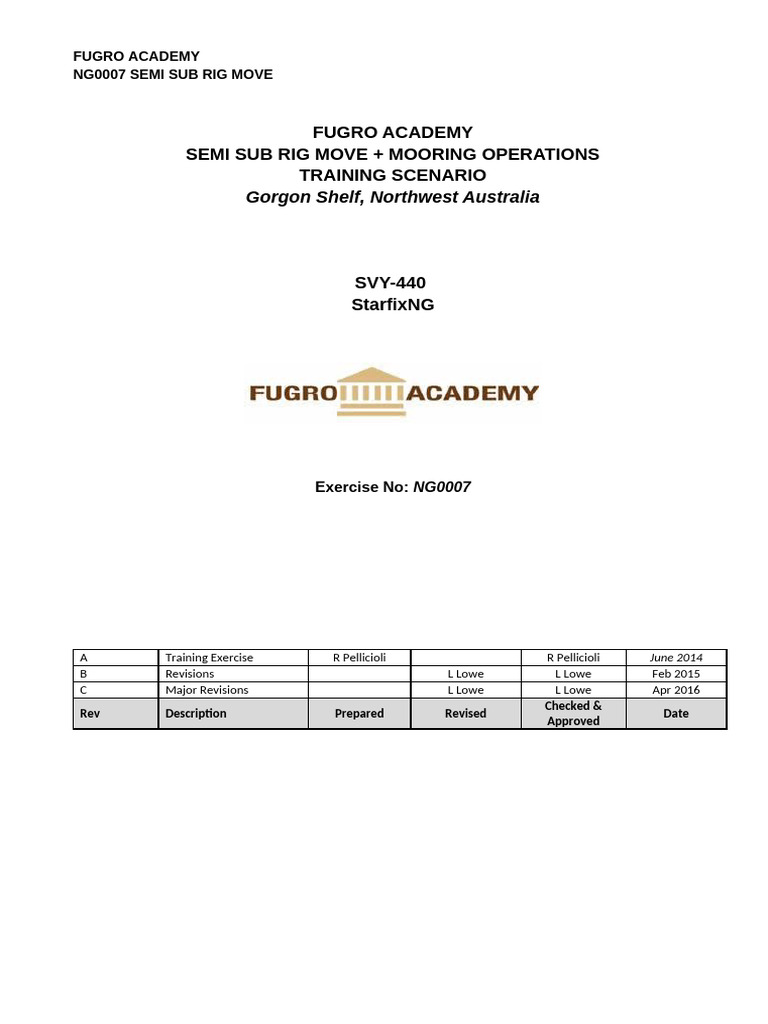 Ng0007 Semi Sub Mooring Operations | PDF | Anchor | Navigation