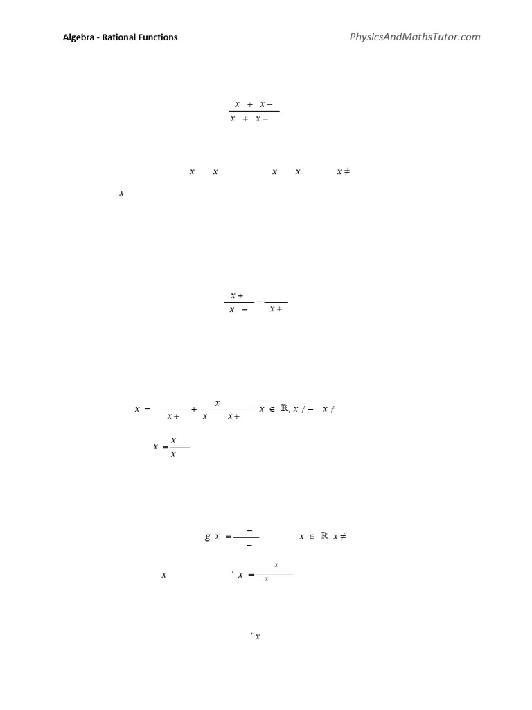 Rational Functions | PDF | Arithmetic | Mathematical Analysis