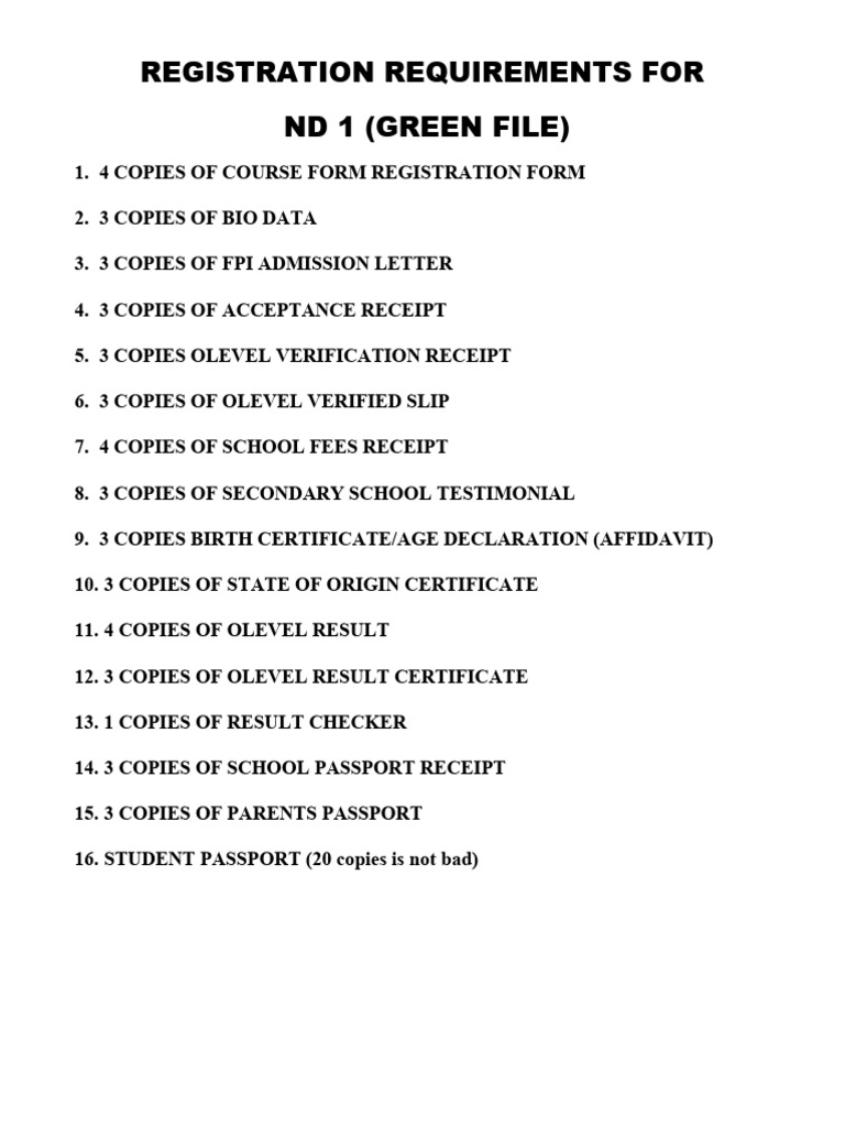 Registration Documents For ND | PDF