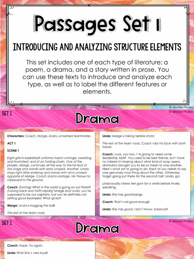 Passages Set 1_ Poetry, Prose, And Drama Reading Unit | PDF