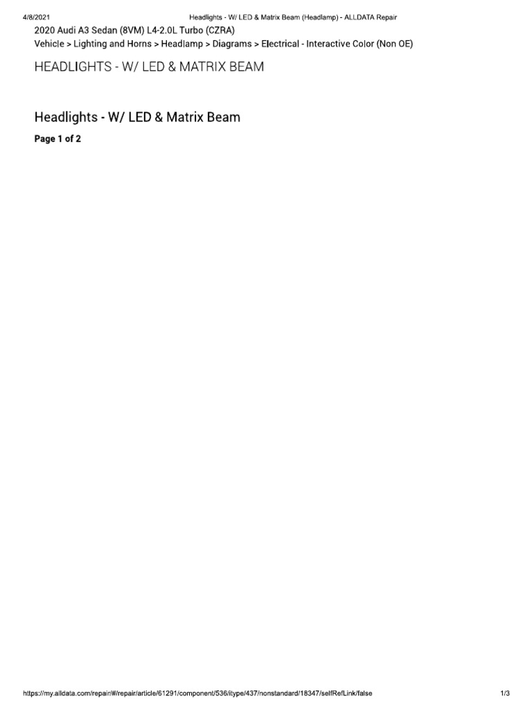 Headlights - W_ LED & Matrix Beam-01-01 | PDF