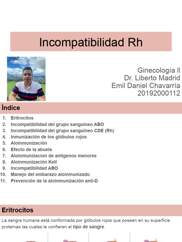 Incompatibilidad Rh y ABO en Embarazos | PDF | Tipo de sangre ...