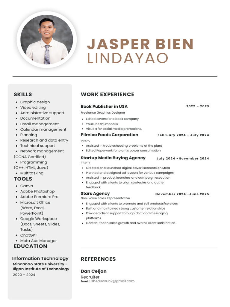Jasper Bien's Professional Experience Overview | PDF