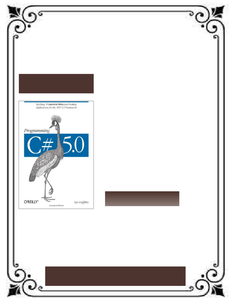 Programming C 5 0 Building Windows 8 Web and Desktop Applications for the NET 4 5 Framework 1st ...
