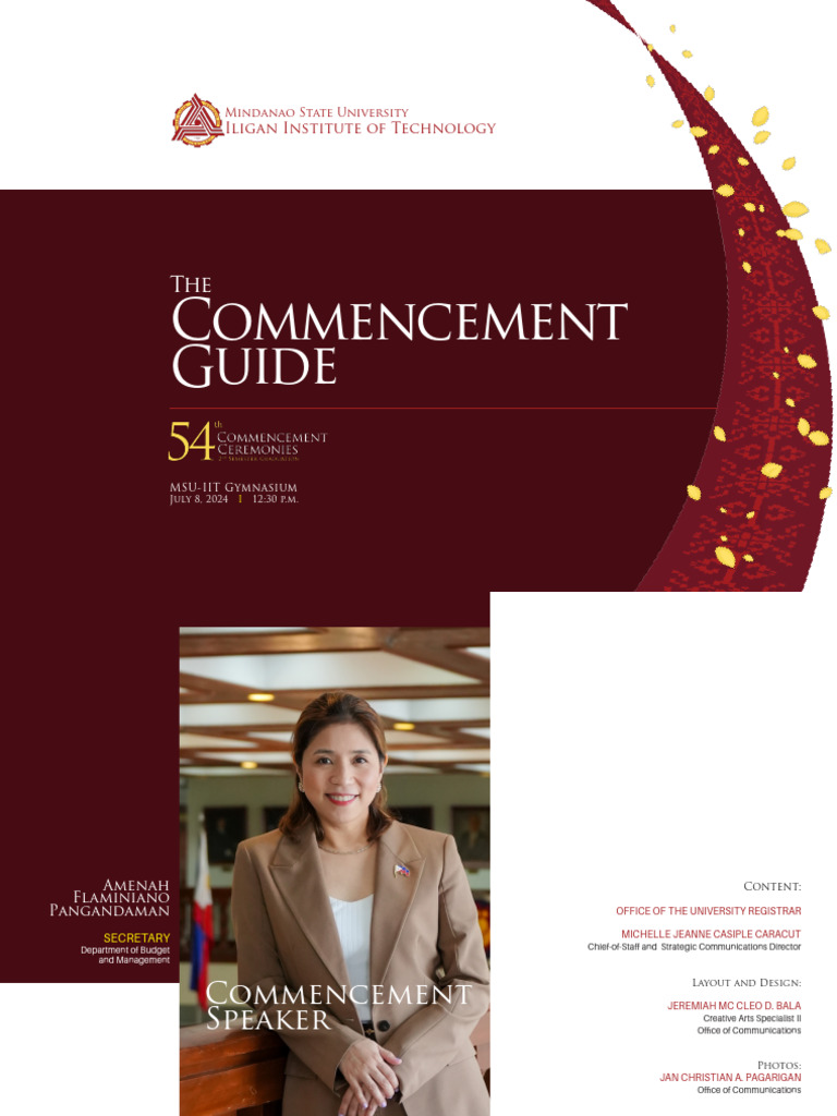 MSU-IIT Commencement Guide 2024 | PDF