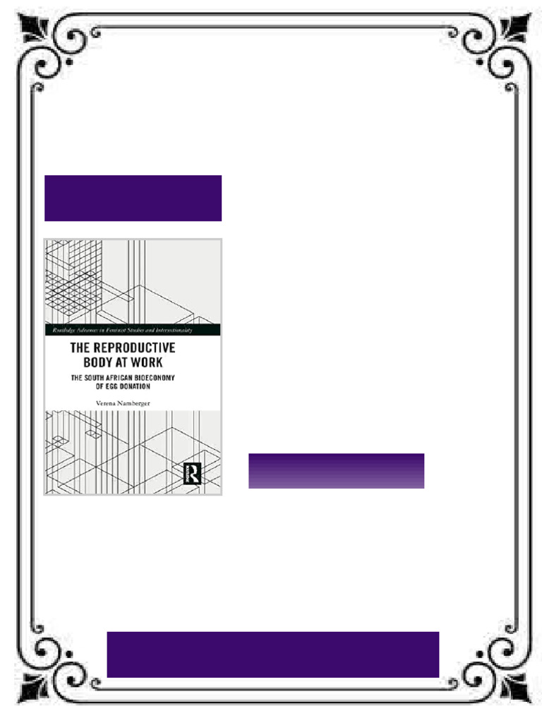 The Reproductive Body at Work The South African Bioeconomy of Egg ...