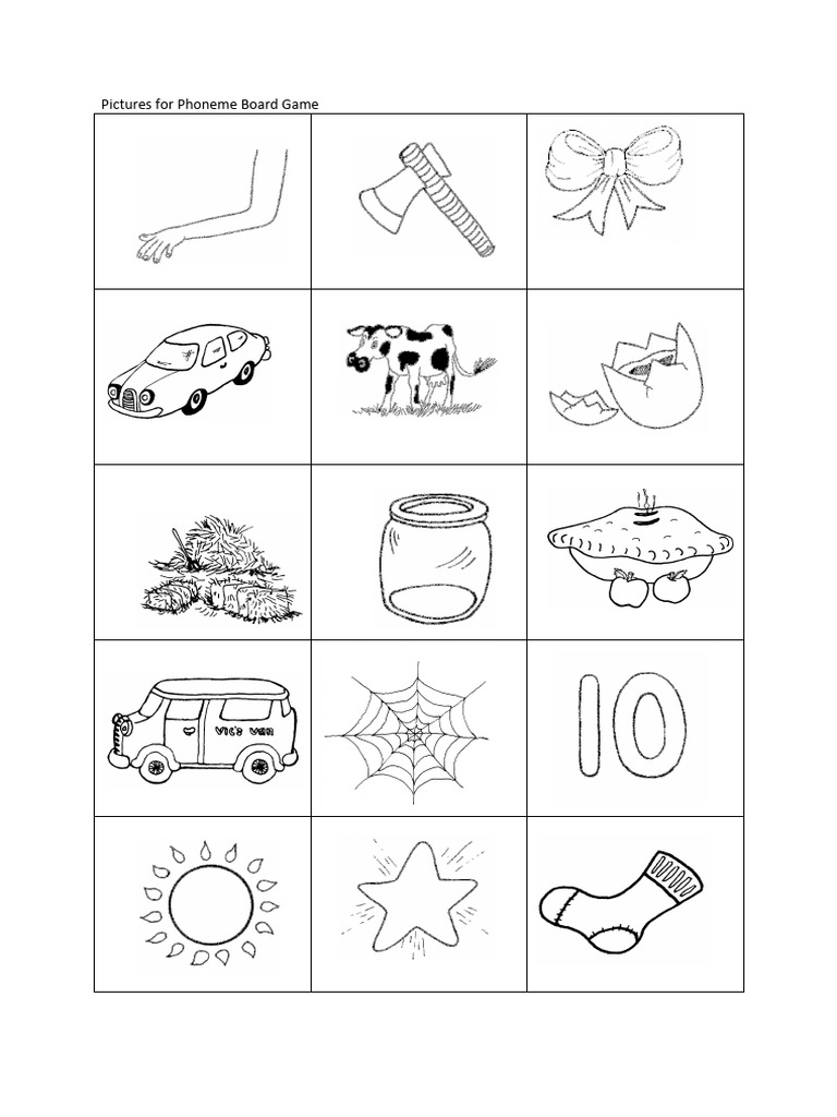 Phoneme Game Board Pictures | PDF