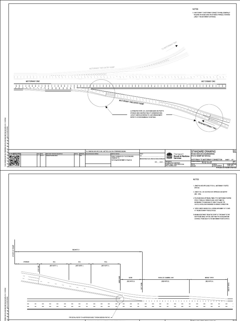 Ramp Metering Standard Drawing R1010 | PDF | Controlled Access Highway ...