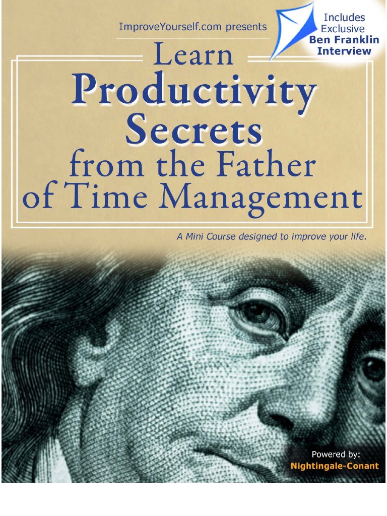 Ben Franklin Time Management | Time Management | Benjamin Franklin
