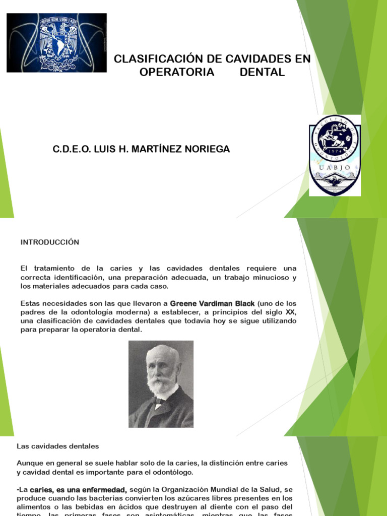Clasificación de Cavidades Dentales | PDF | Diente | Odontología