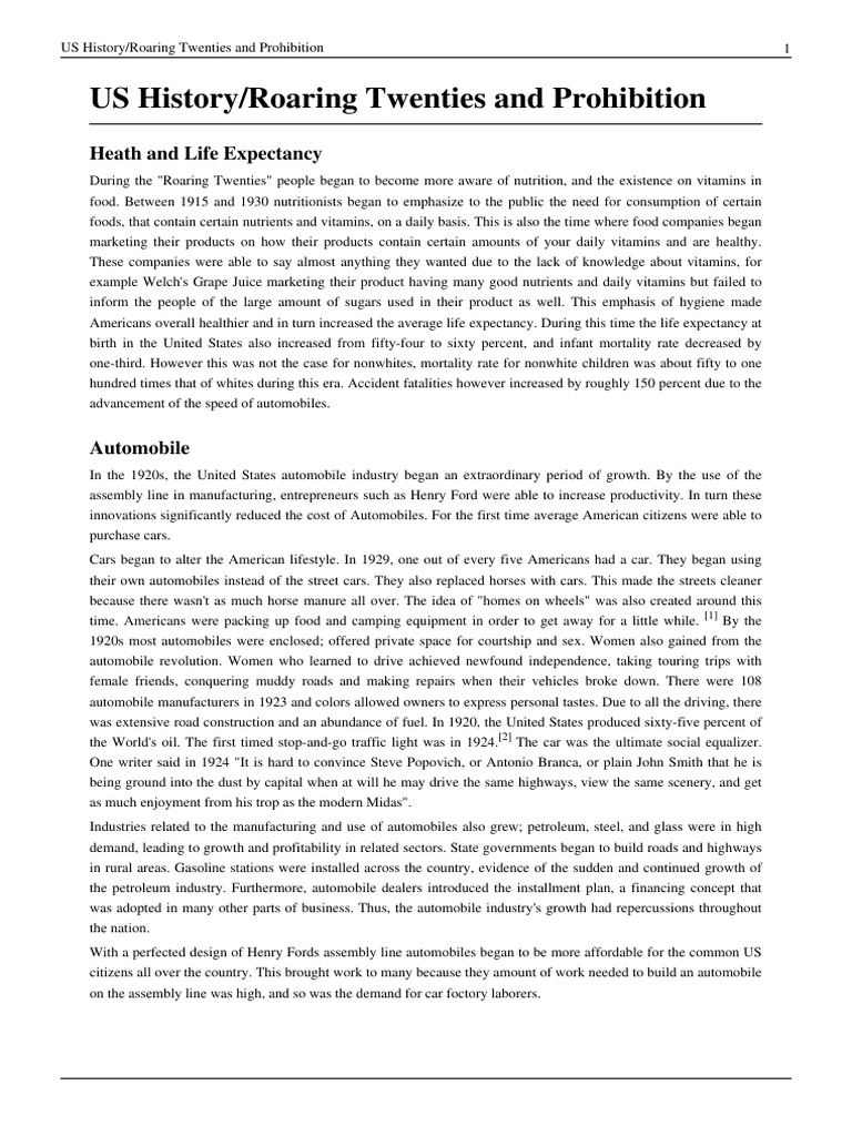 HIST312-Roaring-Twenties-and-Prohibition | PDF | Al Capone
