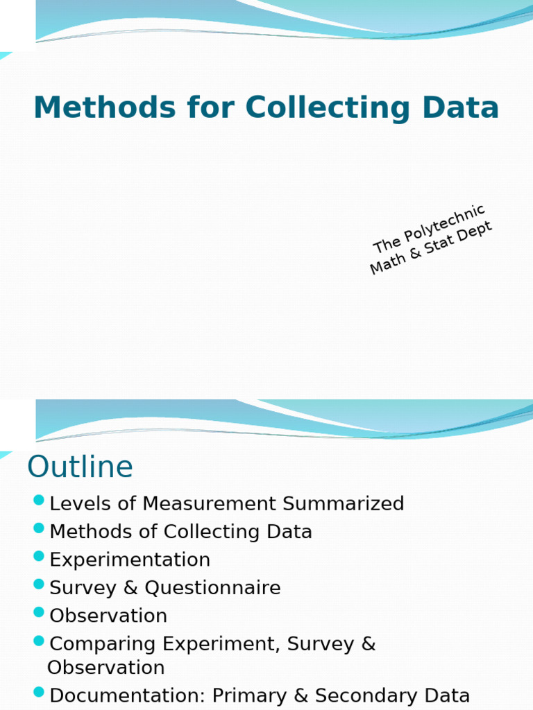 Data Collection | PDF | Survey Methodology | Questionnaire