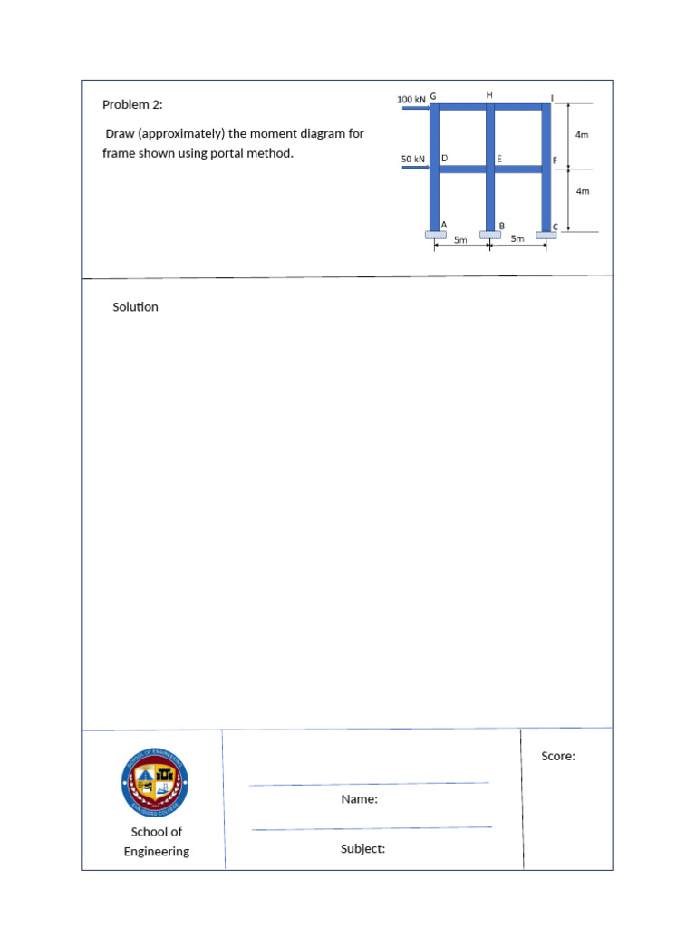 Problem 2 Portal Method | PDF