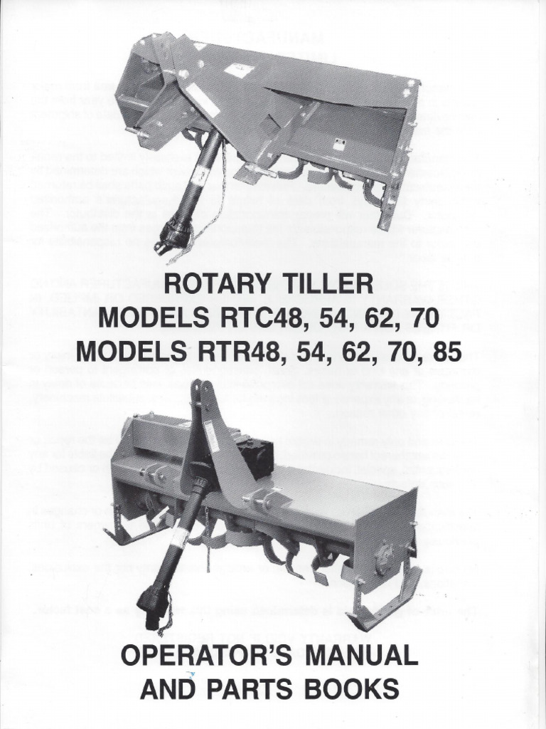 Rotary Tiller Manual | PDF