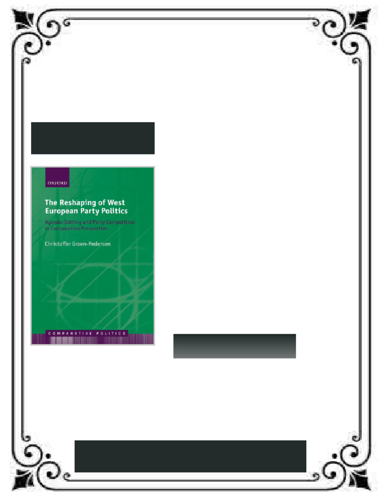 The Reshaping of West European Party Politics: Agenda-Setting and Party ...