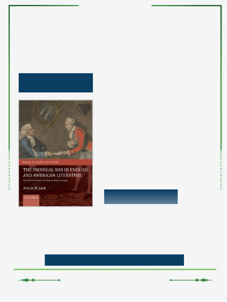 The Prodigal Son in English and American Literature: Five Hundred Years ...