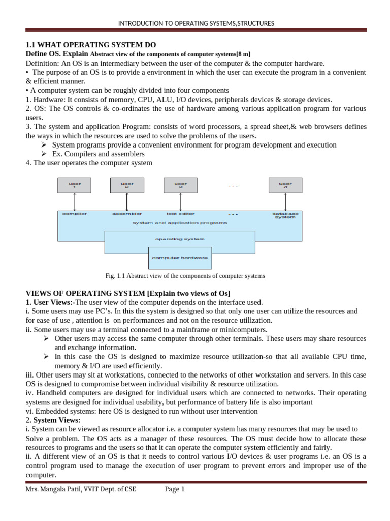 Overview of Operating Systems Components | PDF | Computer Data Storage ...