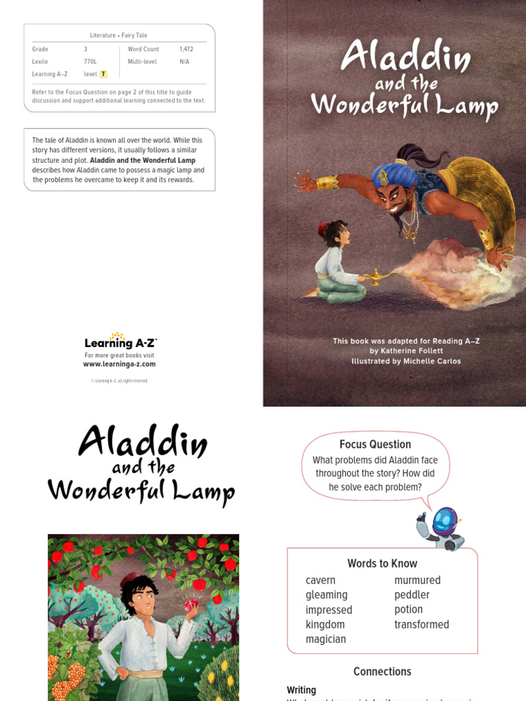 Aladdin and the Wonderful Lamp Summary | PDF | Fairy Tales | Folklore