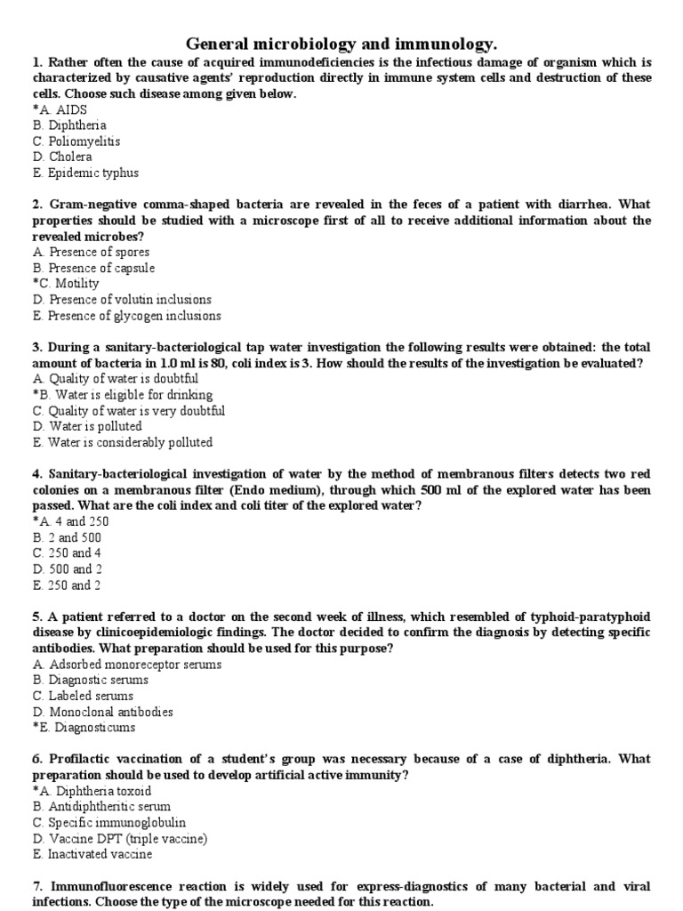 Microbiology & Immunology Quiz | PDF | Infection | Antibody