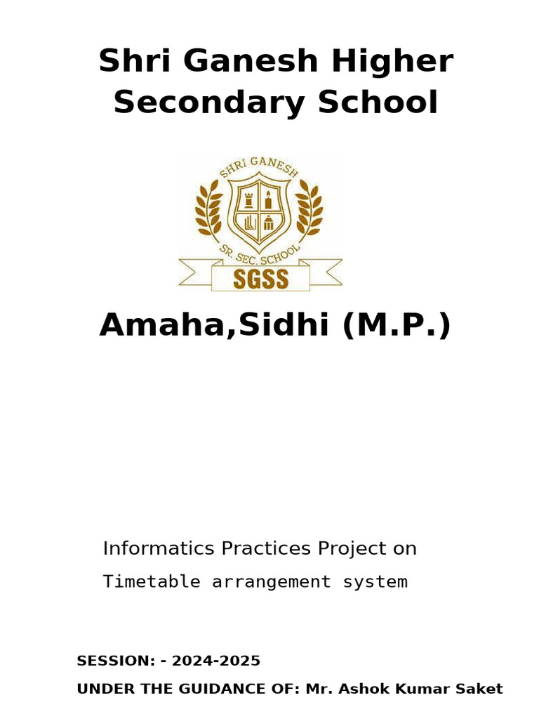 Timetable Arrangement System Project | PDF | Usability | Science