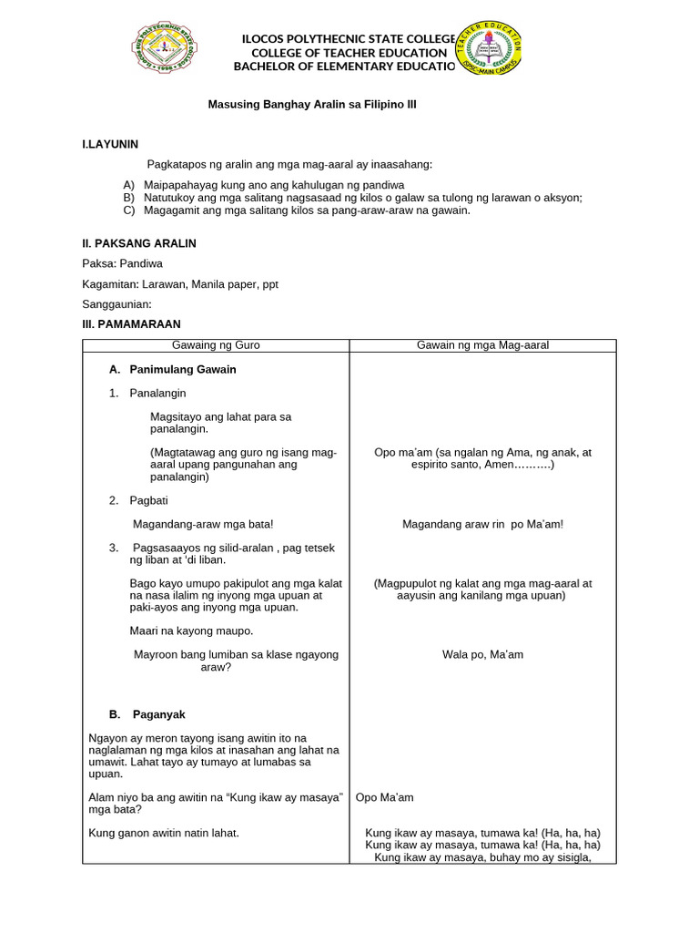 450835474 Lesson Plan in Pandiwa | PDF