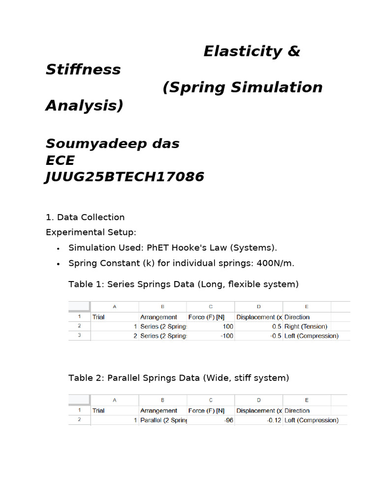 Spring Simulation: Elasticity & Stiffness | PDF | Beam (Structure ...