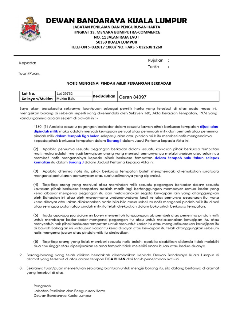 Borang-i-j-terbaru_30.11.22 - Dbkl - Poh Min Hong | PDF