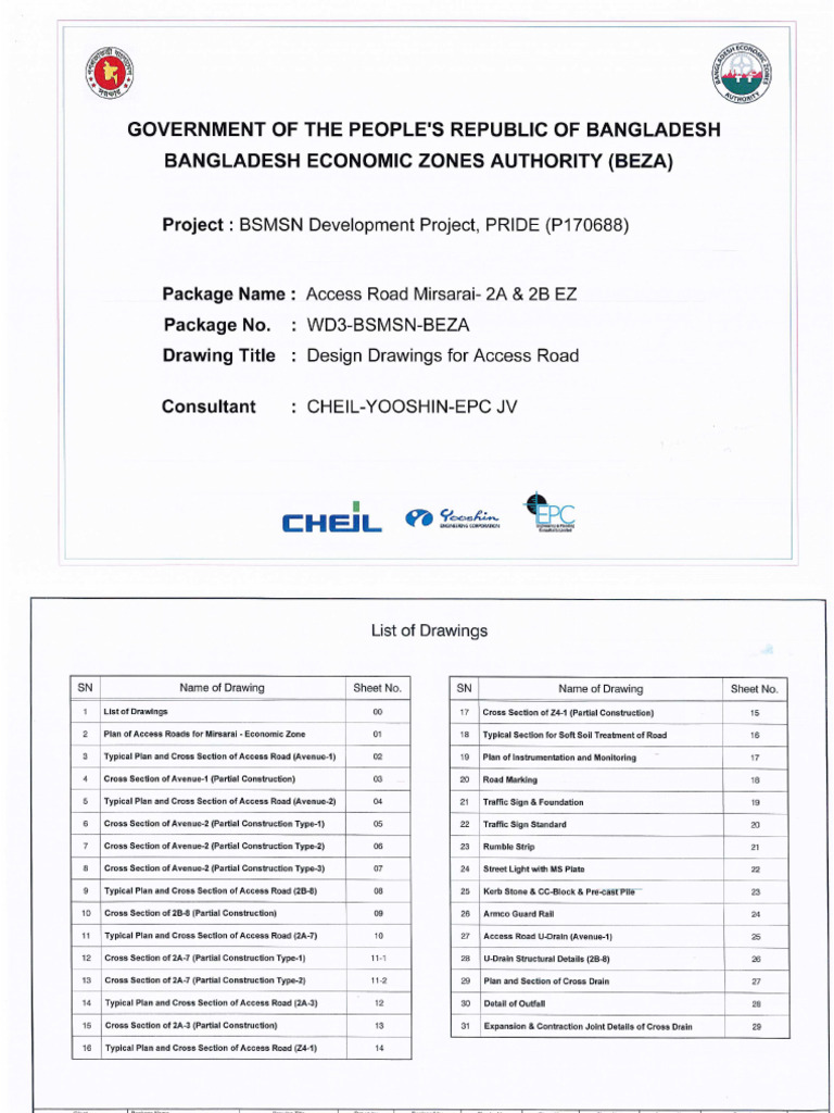 Drawing for Access Road Work Pg1-5 | PDF