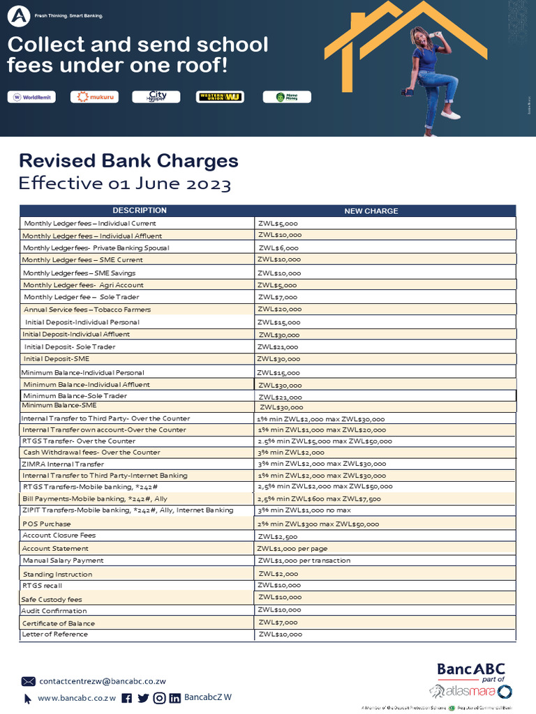 Revised Bank Charges Effective June 2023 | PDF | Visa Inc. | Master Card