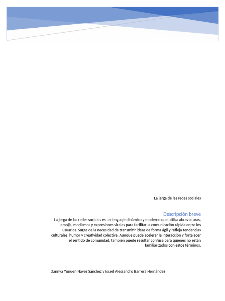 JERGA de redes sociales | PDF | Comunicación | Redes sociales