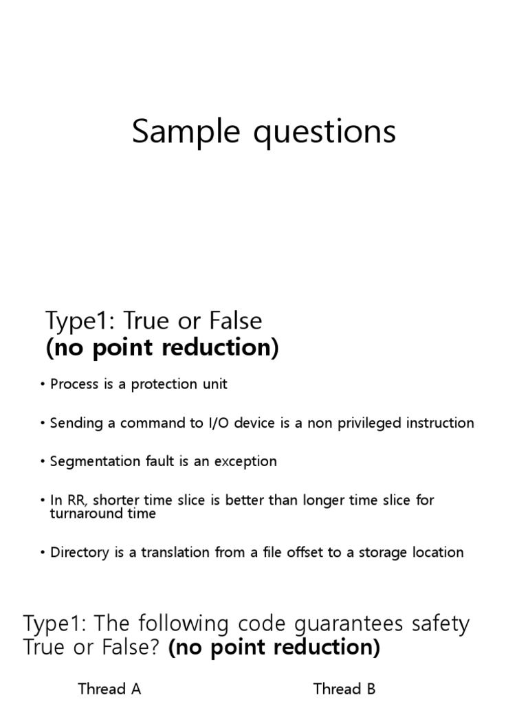 Operating System Exam Questions Guide | PDF