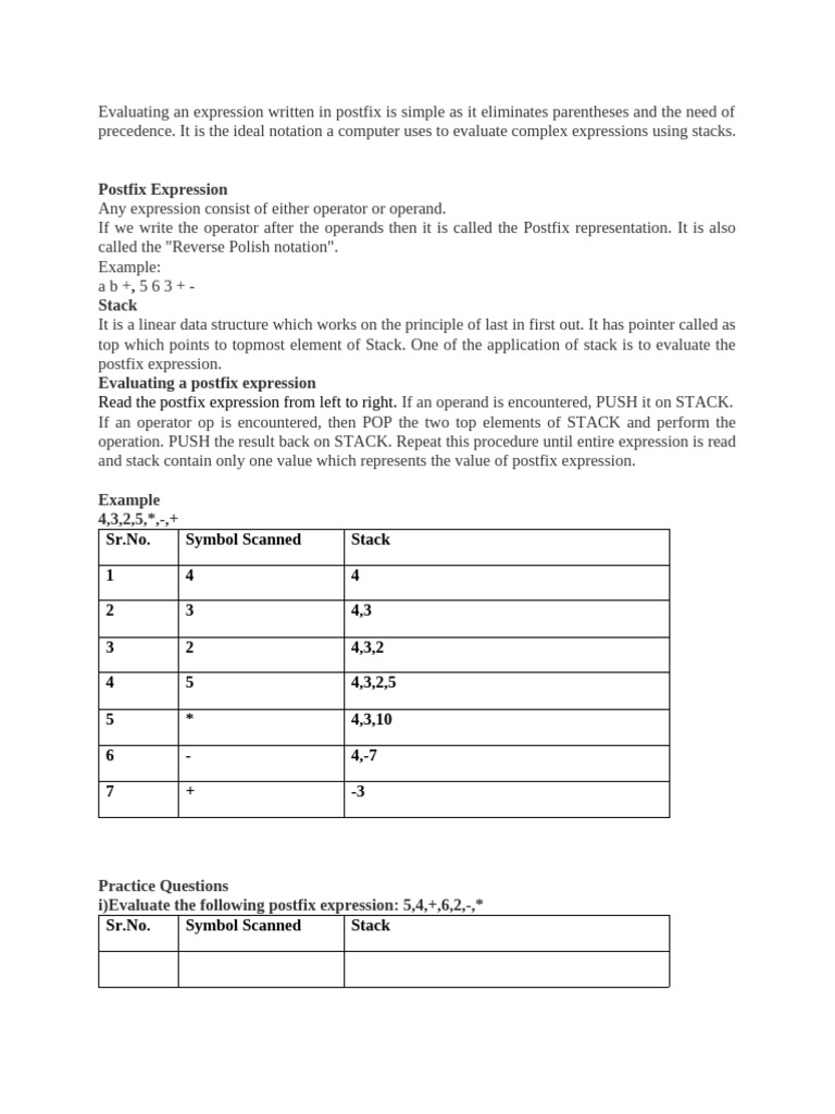Exp 14-Evaluate Postfix Expression - Writeups | PDF | Notation ...
