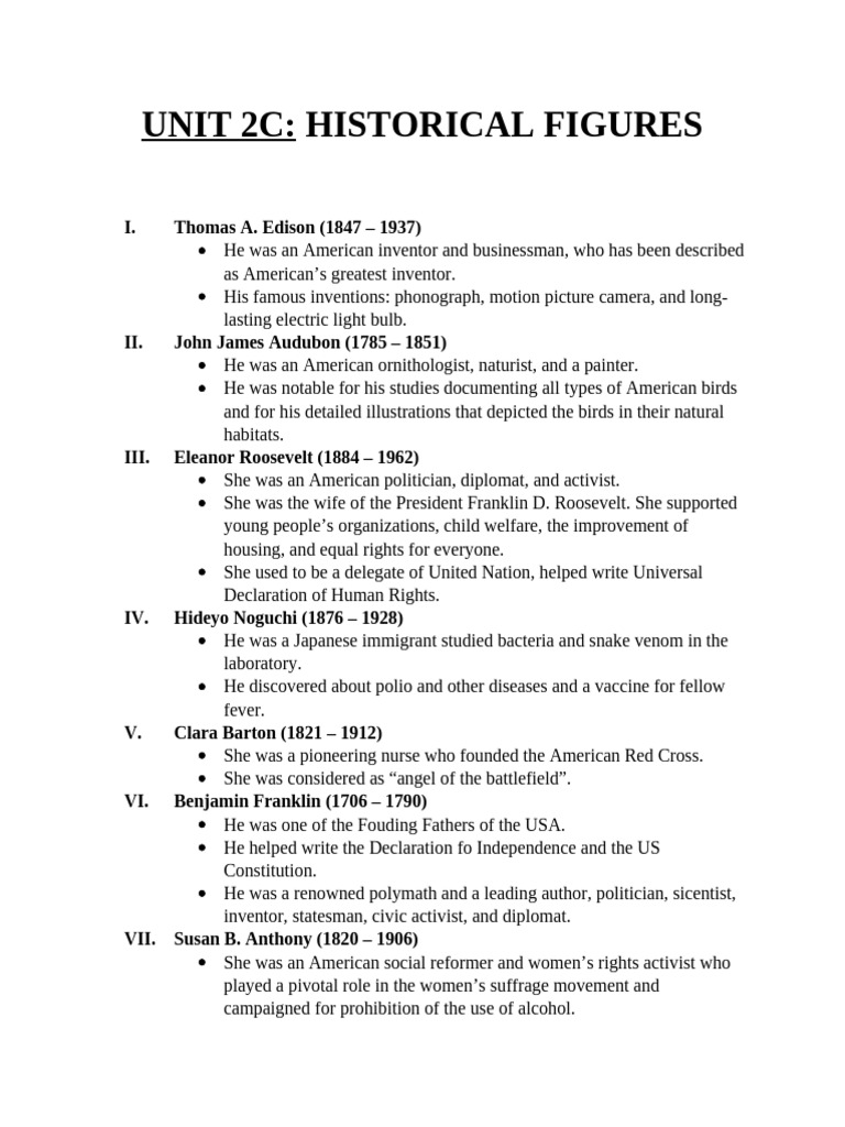 2C - 12 Historical Figures | PDF