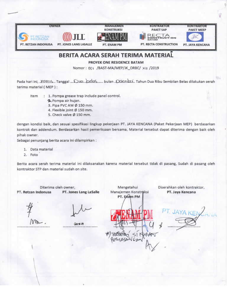 BAST Material Pompa Grease Trap Include Panel Control | PDF