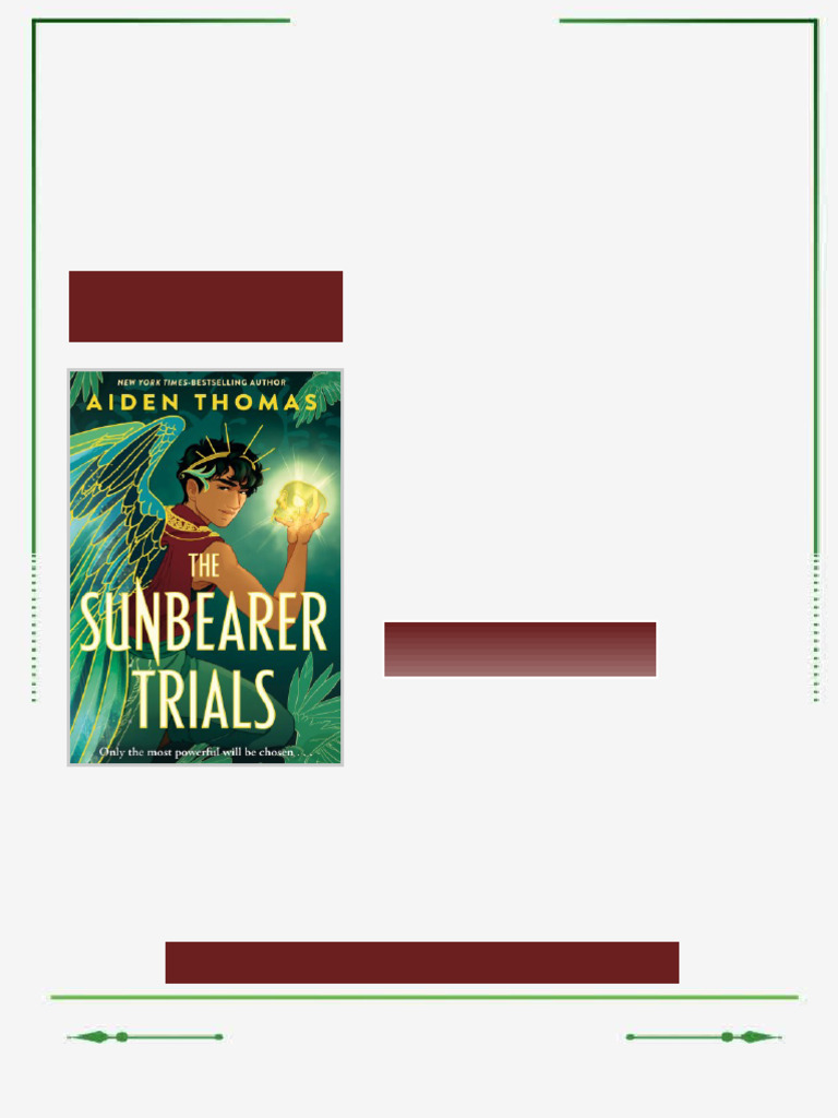 The Sunbearer Trials (The Sunbearer Duology 1) Aiden Thomas Ebook ...
