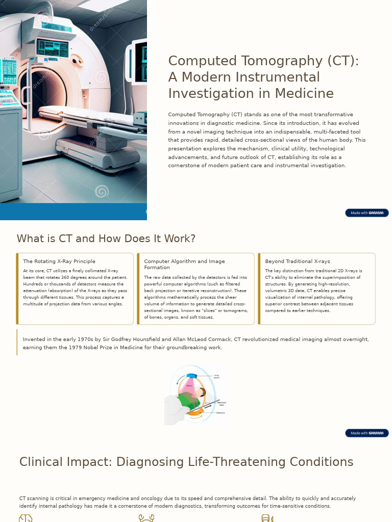 Modern CT in Medical Diagnostics | PDF | Ct Scan | Medical Imaging