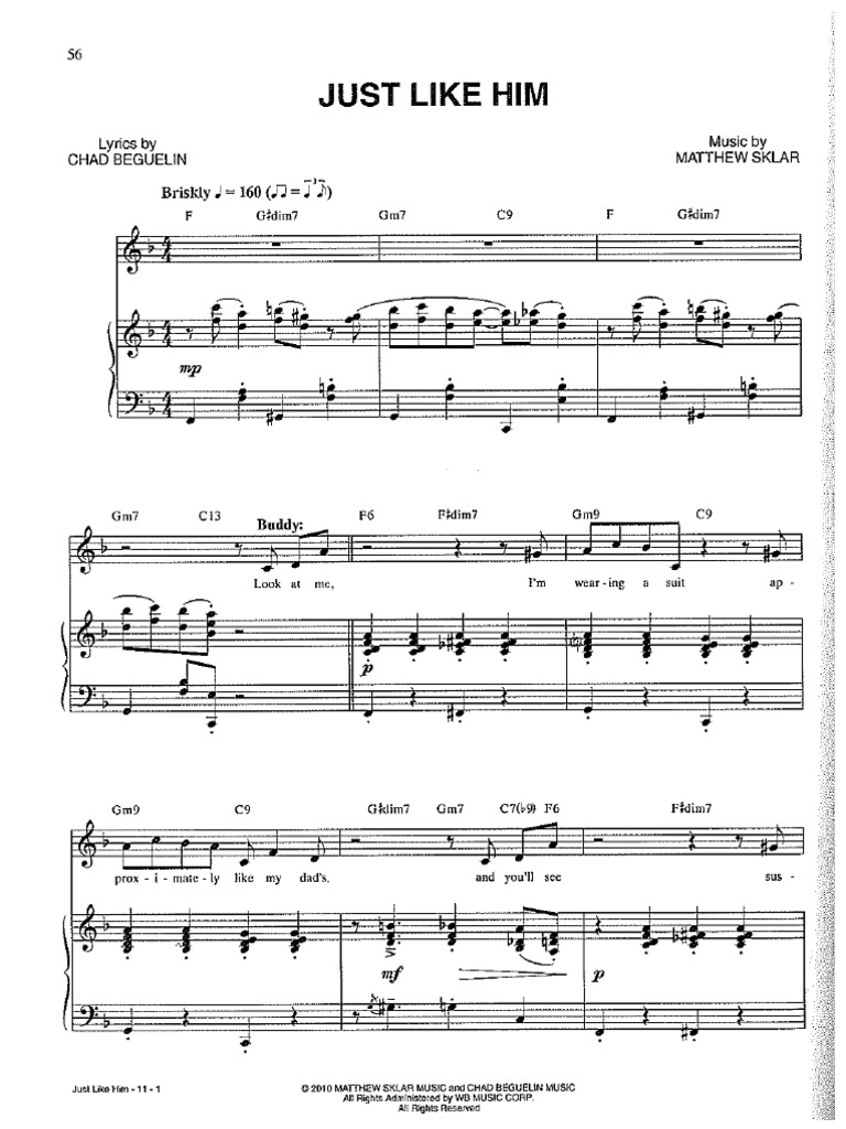 Just Like Him Sheet Music | PDF