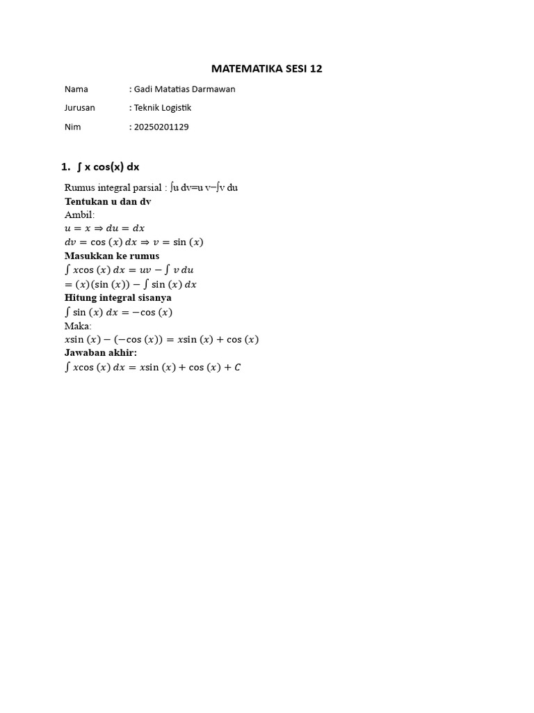 Sesi 12 Matematika Gadi Matatias Darmawan | PDF