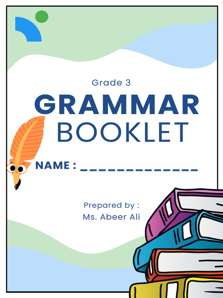 Grade 3 - Unit 1 Grammar Bookletpdf | PDF