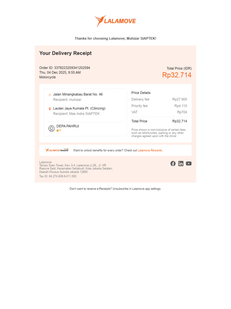 Your Delivery Receipt: Order ID: 3378223209341202594 Thu, 04 Dec 2025 ...