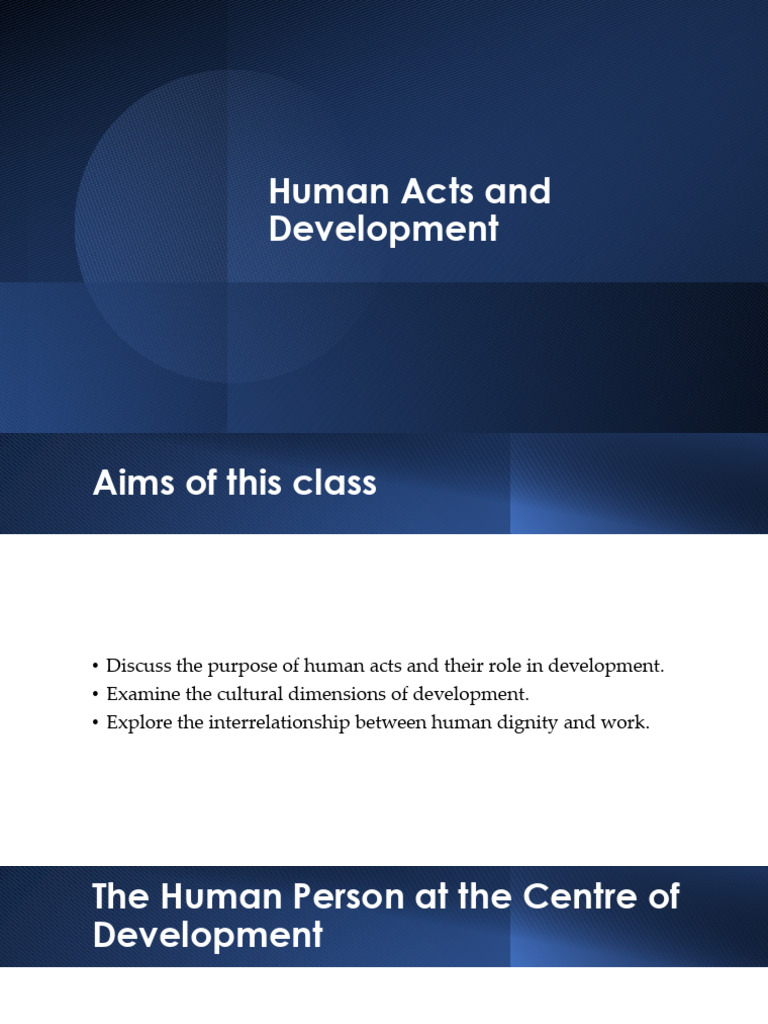 The Human Person and Development | PDF | Employment | Dignity