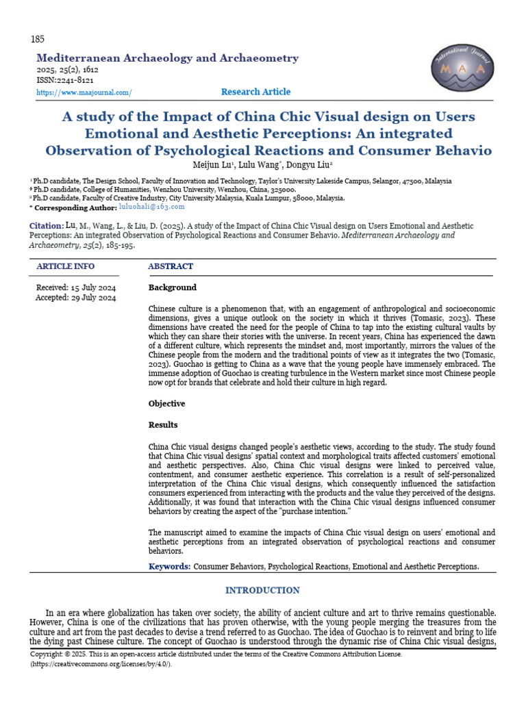 A Study of The Impact of China Chic Visual Design | PDF | Methodology ...