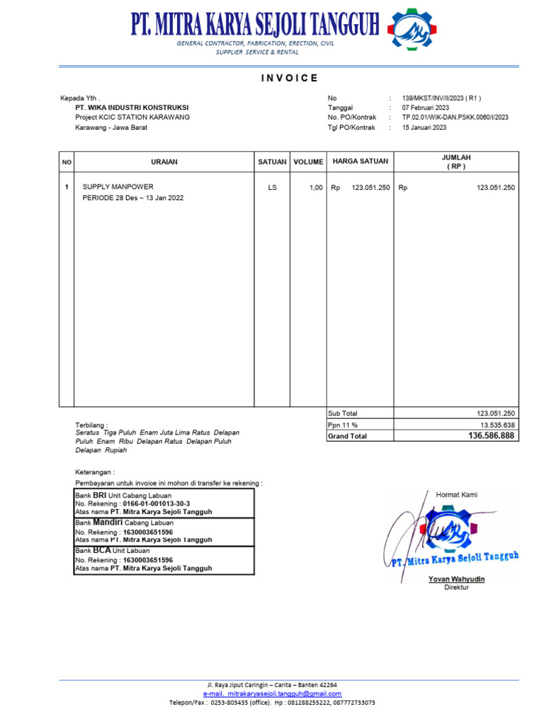 Contoh Invoice | PDF