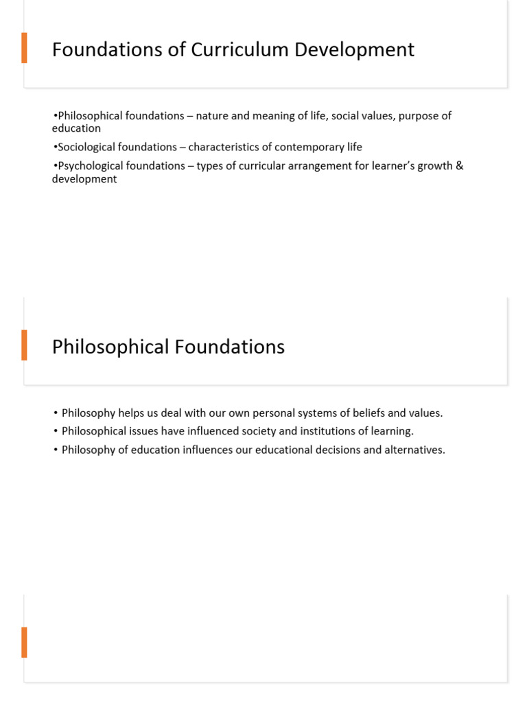 Curriculum Development Foundations Explained | PDF | Pragmatism | Learning