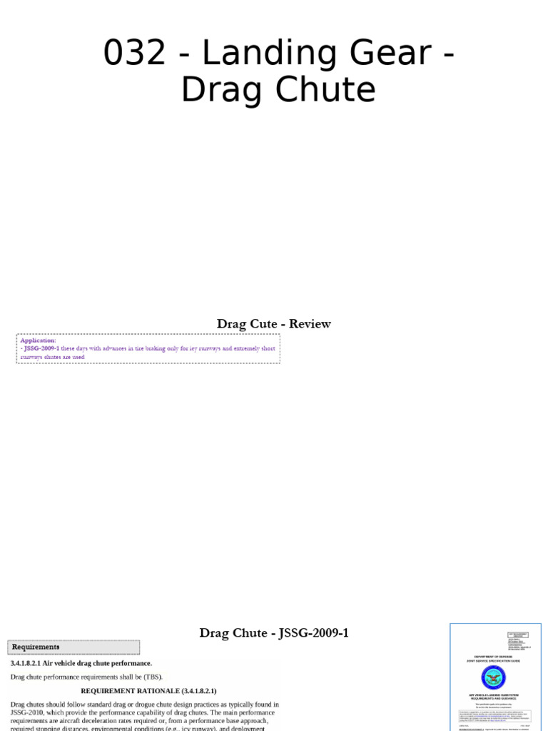 Drag Chute Application & Testing Guide | PDF