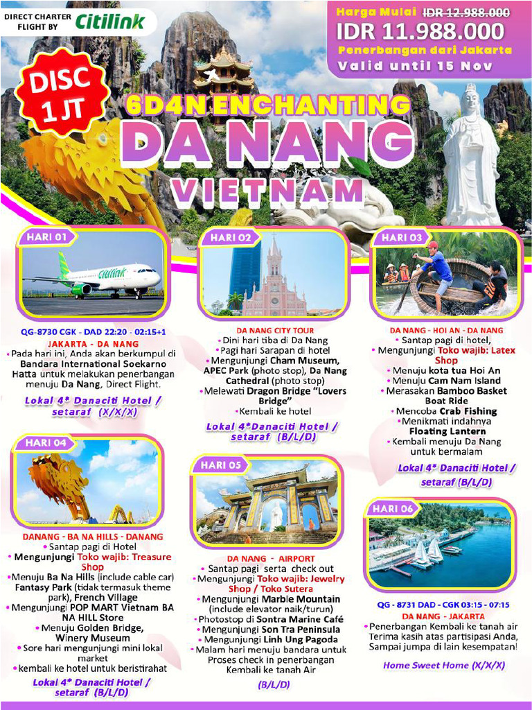 6d4n Enchanting Da Nang - Vietnam | PDF