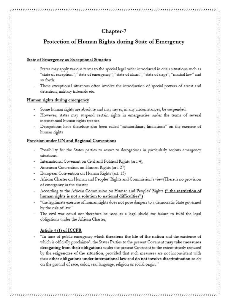 Human Rights Final | PDF | State Of Emergency | Arrest
